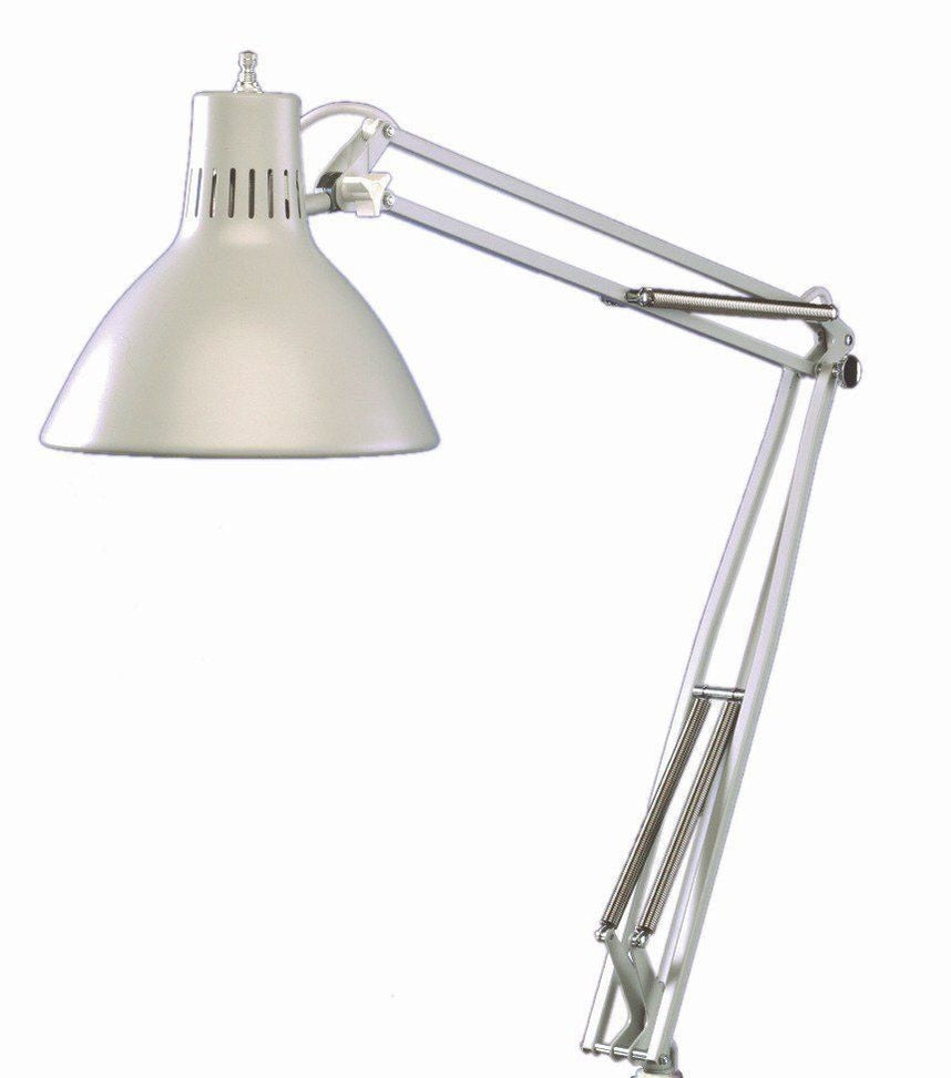 Luxo LS1A-WT, Series Compact Fluorescent Task Light, 45" Clamp Mount ...