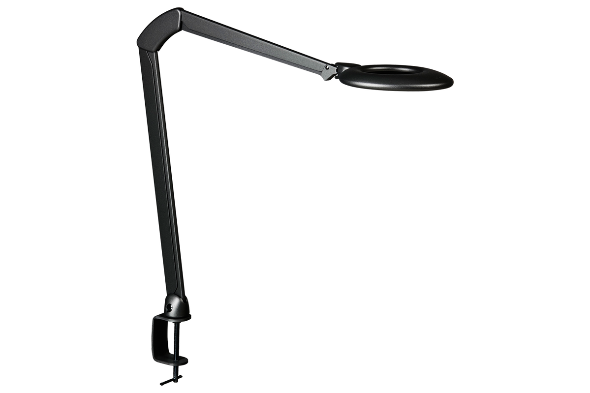 Luxo Ovelo LED task light with edge clamp, Black — LuxoLighting