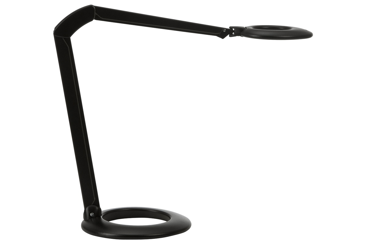 Luxo Ovelo LED task light with table-desk base, Black — LuxoLighting