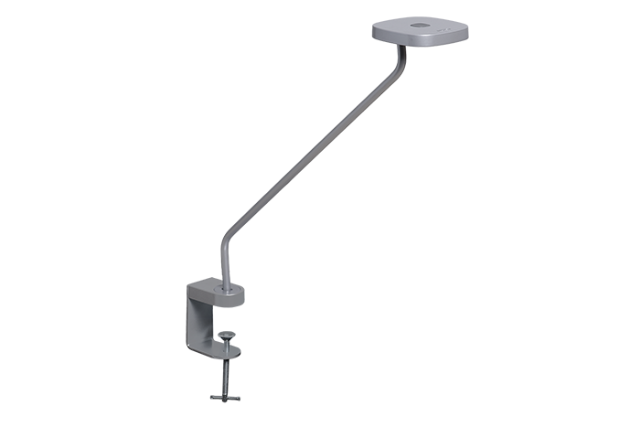 Luxo Trace LED task light with edge clamp, Silver Grey — LuxoLighting